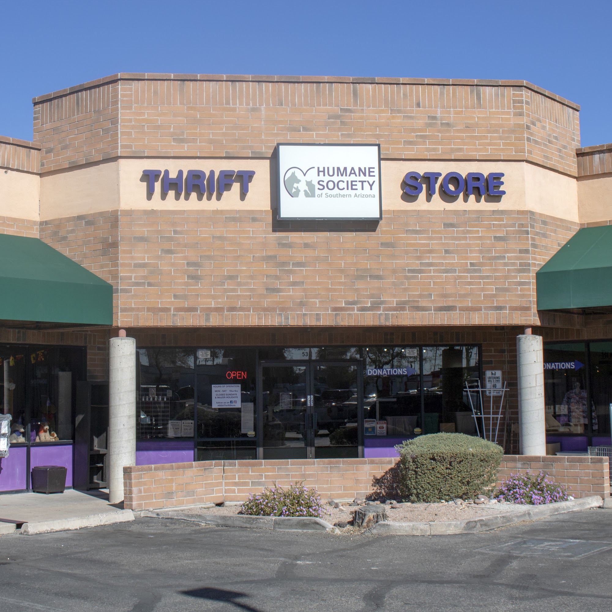 HUMANE SOCIETY OF SOUTHERN ARIZONA THRIFT STORE - Tucson AZ - Hours ...