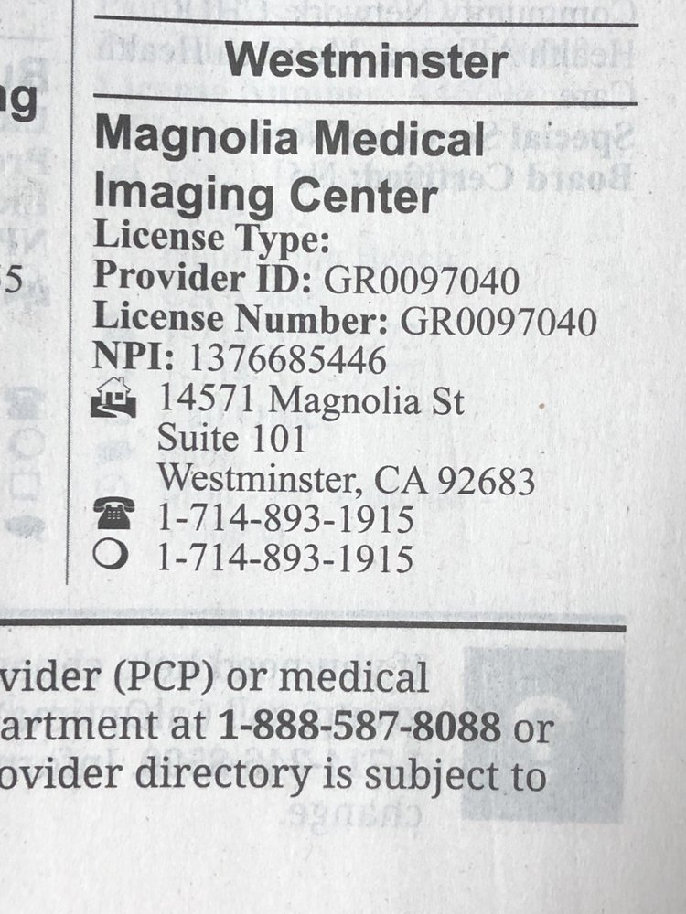 MAGNOLIA MEDICAL IMAGING CENTER - Westminster CA - Hours, Directions ...