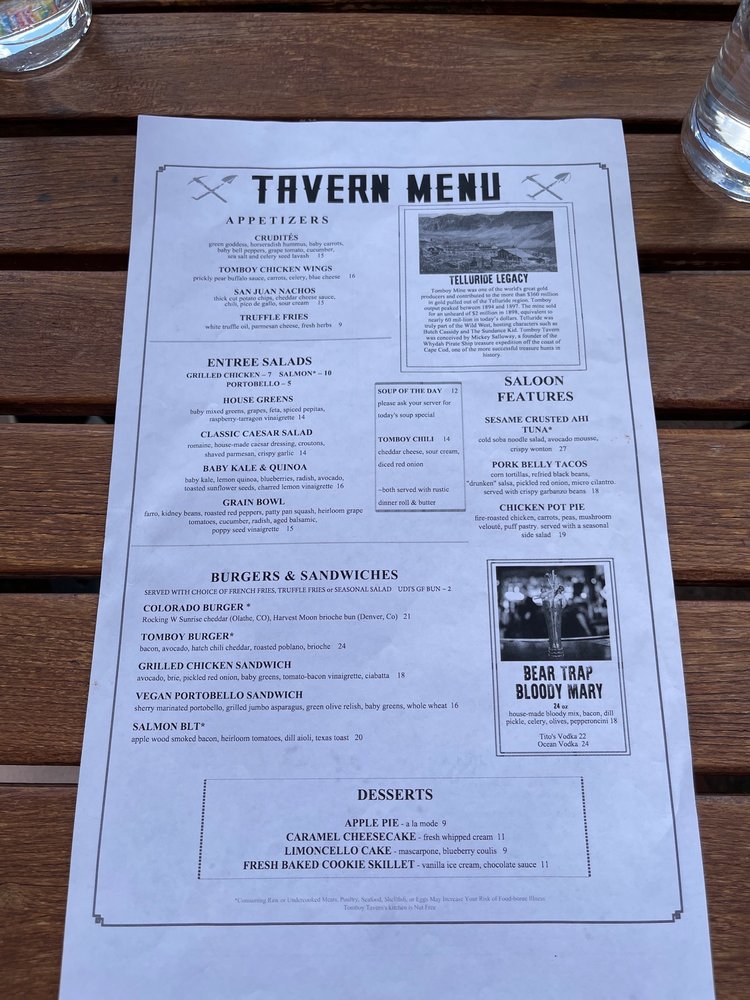 Tomboy Tavern, Telluride - Menu, Reviews (350), Photos (83) - Restaurantji
