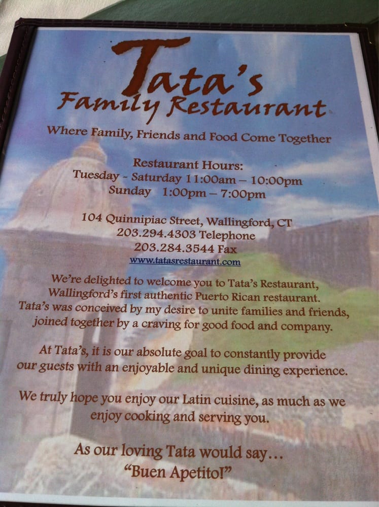 Tata's Restaurant, Wallingford - Menu, Reviews (175), Photos (59 ...