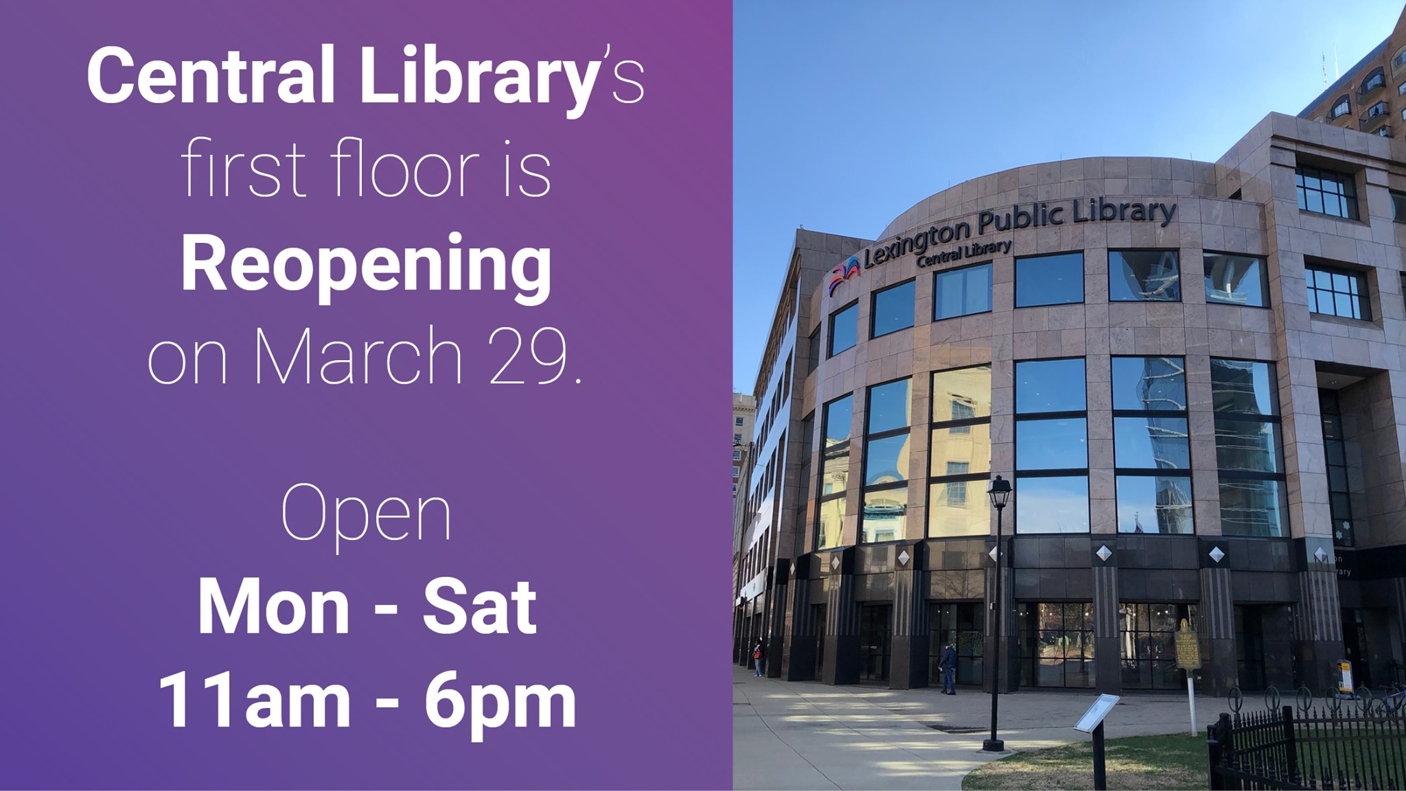 LEXINGTON PUBLIC LIBRARY, CENTRAL LIBRARY - Lexington KY - Hours ...