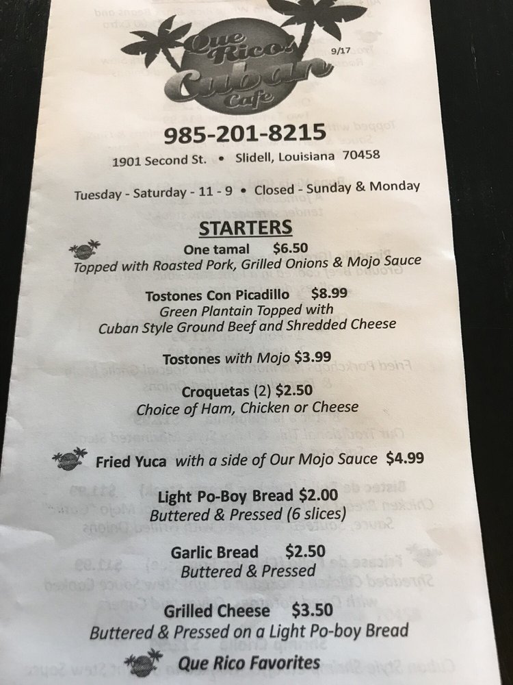 Que Rico! Cuban Cafe, Slidell - Menu, Reviews (150), Photos (40 ...