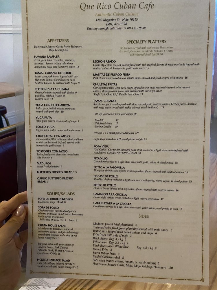 Que Rico! Cuban Cafe, Slidell - Menu, Reviews (150), Photos (40 ...