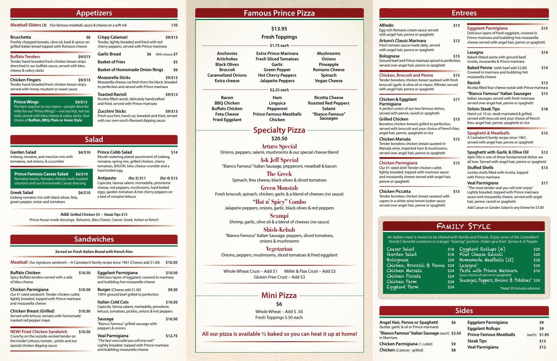 Prince Pizzeria, Saugus - Menu, Reviews (366), Photos (75) - Restaurantji