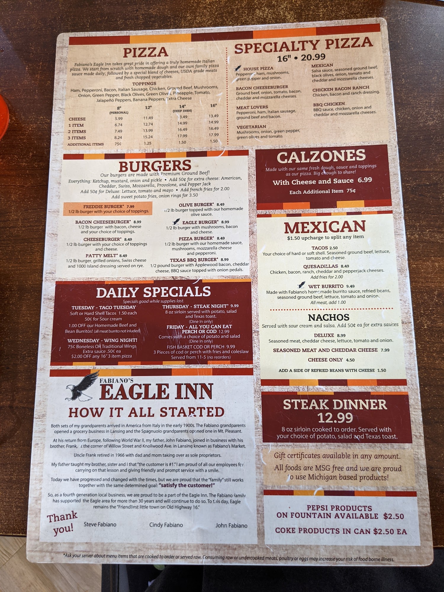 Eagle Inn, Eagle - Menu, Reviews (167), Photos (45) - Restaurantji