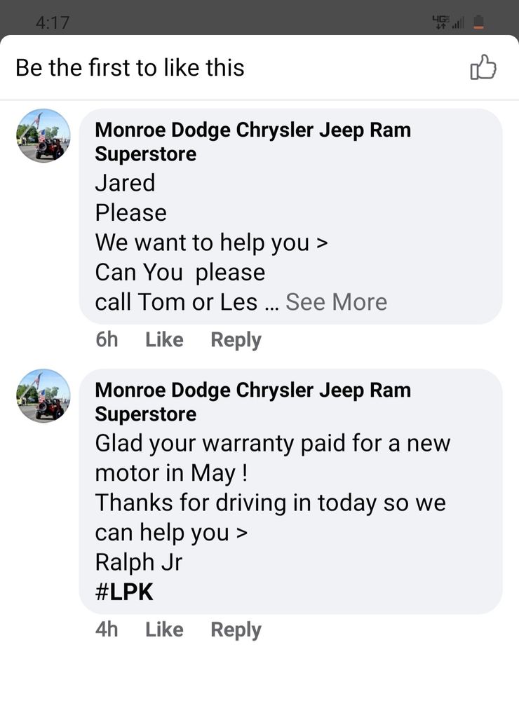 MONROE DODGE CHRYSLER JEEP RAM SUPERSTORE - Monroe MI - Hours ...