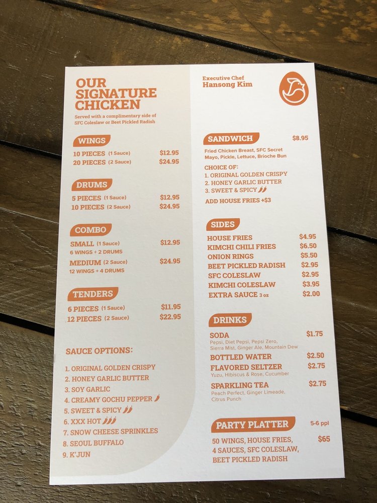 SFC SEOUL FRIED CHICKEN, Edison - Menu, Reviews (197), Photos (62 ...