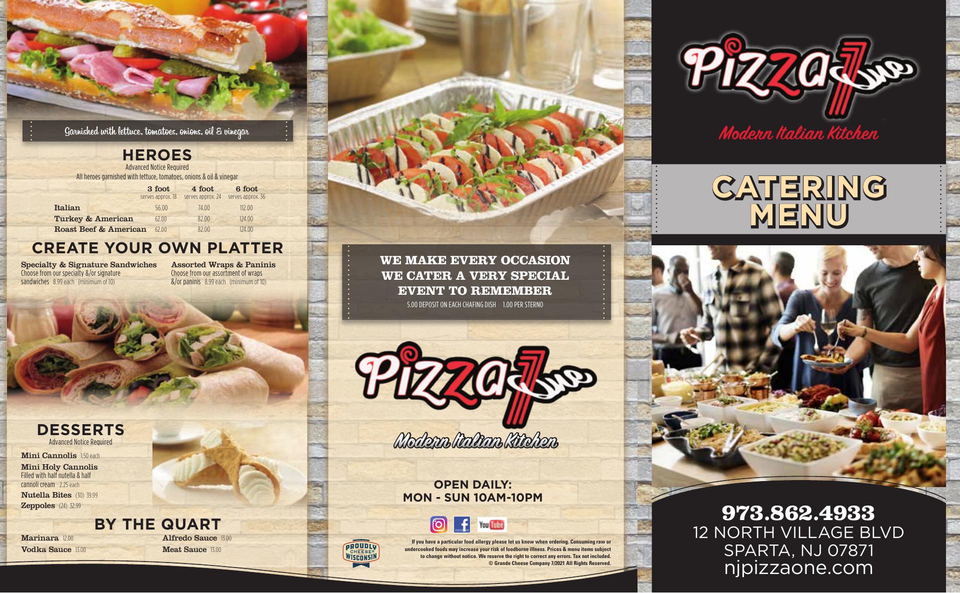 Menu for Pizza One, Haskell, NJ - Restaurantji