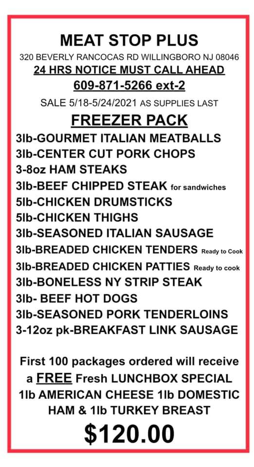 Menu for Meat Stop Plus, Willingboro, NJ - Restaurantji