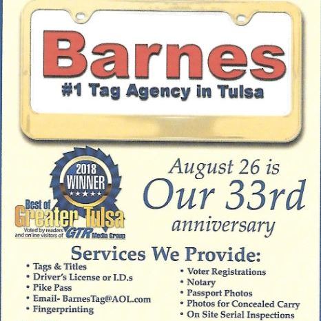 BARNES TAG AGENCY - Tulsa OK - Hours, Directions, Reviews - Loc8NearMe