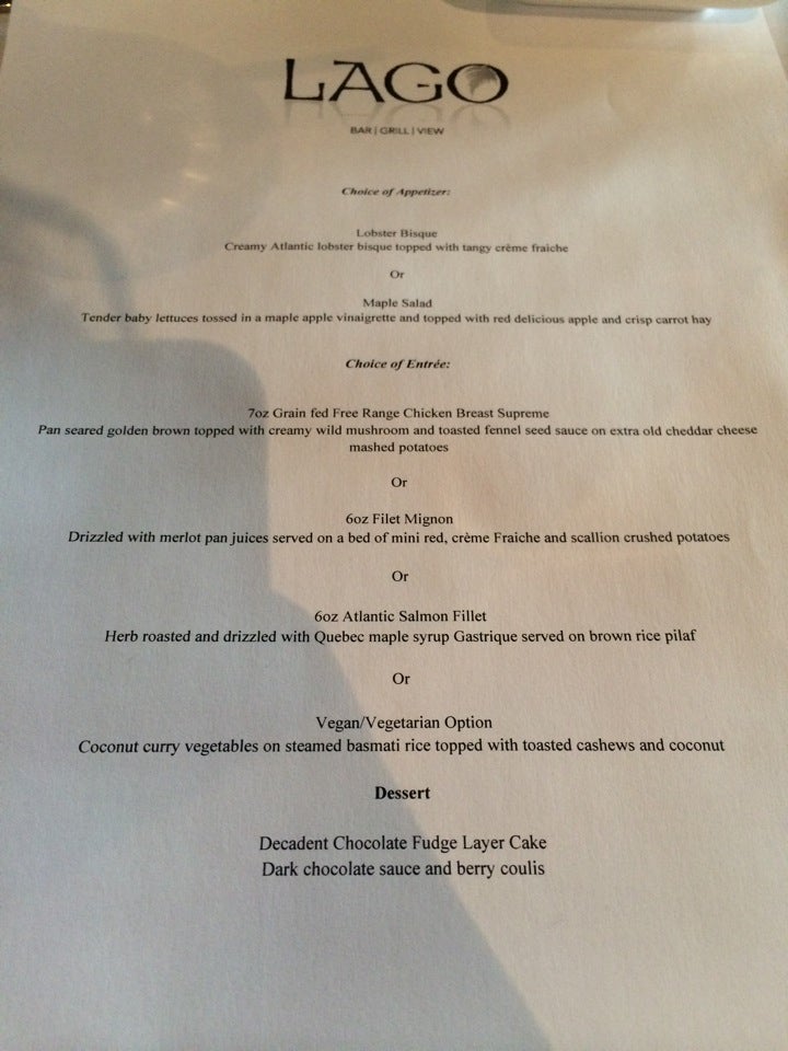 Lago, Ottawa - Menu, Reviews (124), Photos (36) - Restaurantji
