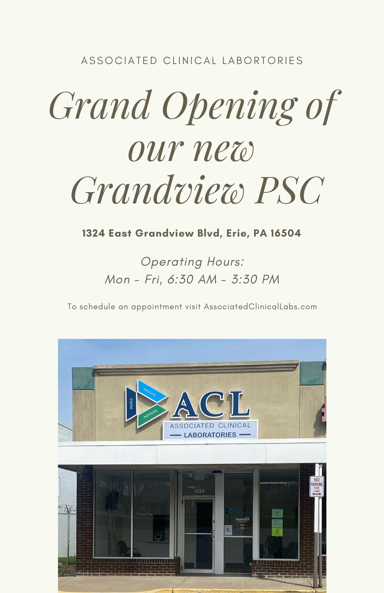 ASSOCIATED CLINICAL LABORATORIES ACL MAIN - Erie PA - Hours, Directions ...