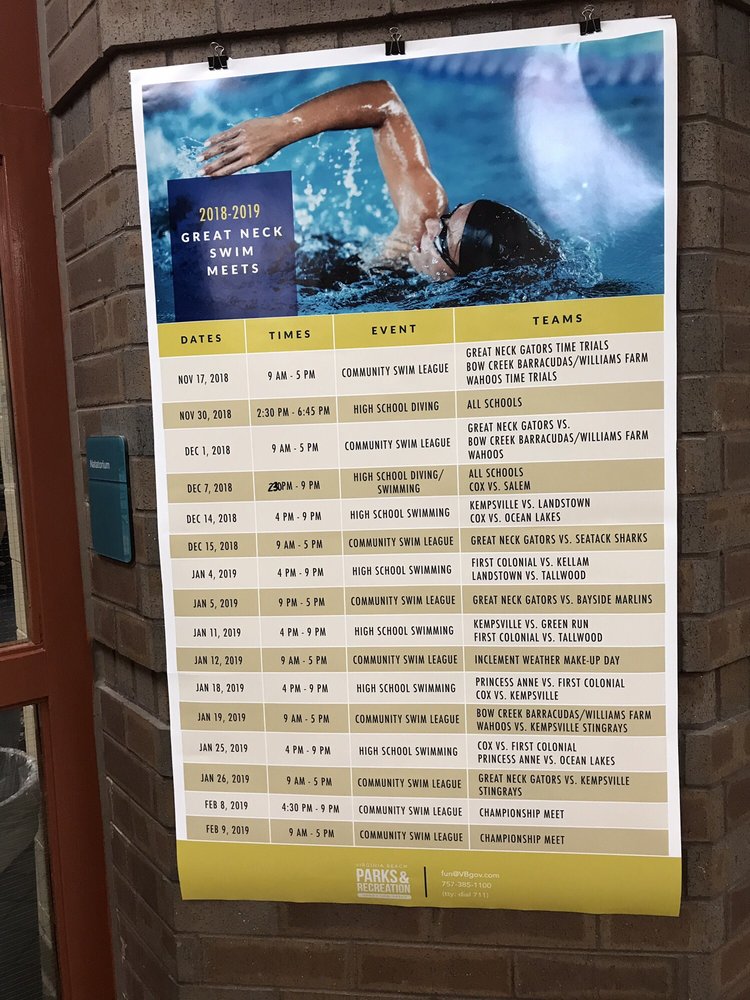 GREAT NECK RECREATION CENTER - Virginia Beach VA - Hours, Directions ...